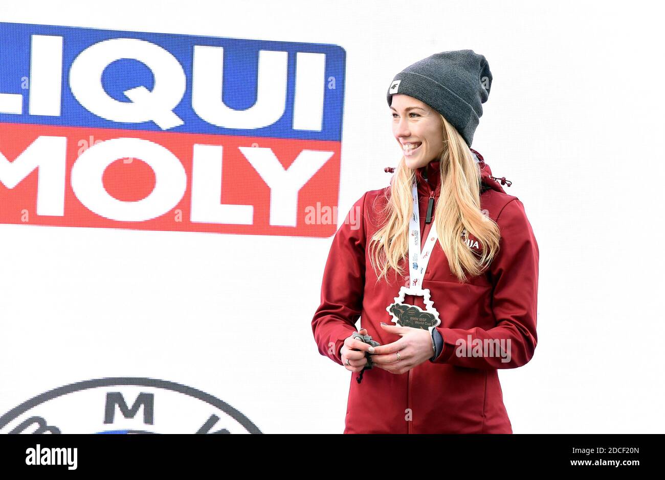 Sigulda, Latvia. 20th Nov, 2020. Endija Terauda of Latvia reacts during ...