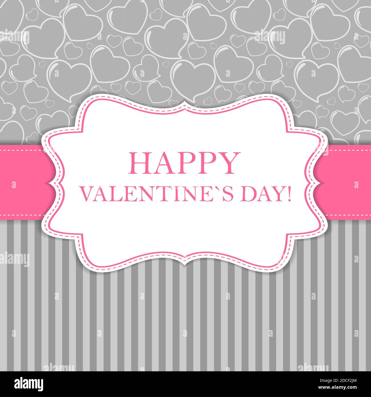 St Valentines Day Greeting Card Illustration Stock Photo - Alamy
