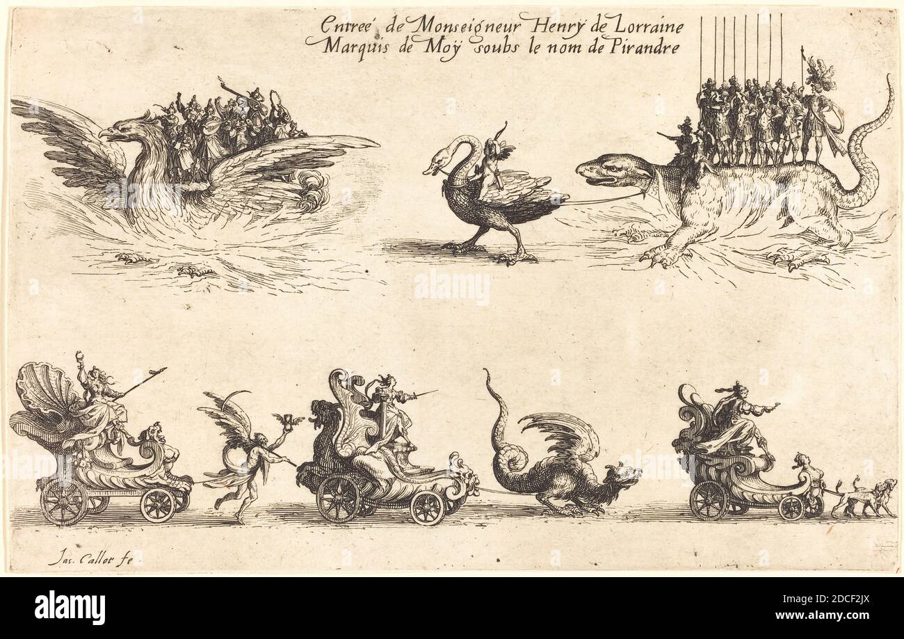 Jacques Callot, (artist), French, 1592 - 1635, Entry of Monseigneur ...