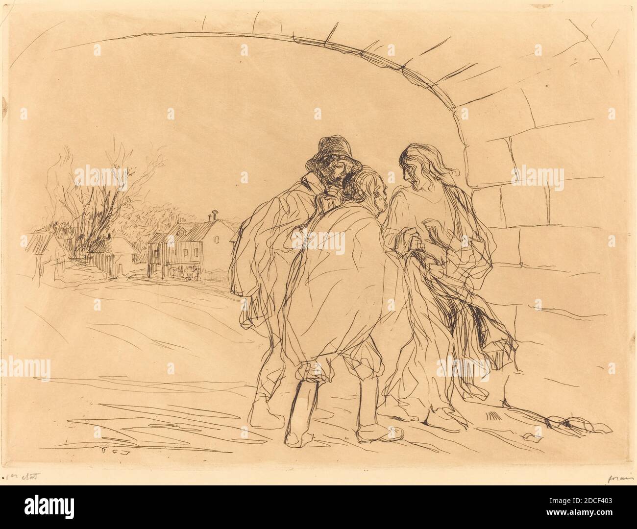 Jean-Louis Forain, (artist), French, 1852 - 1931, The Meeting under the ...