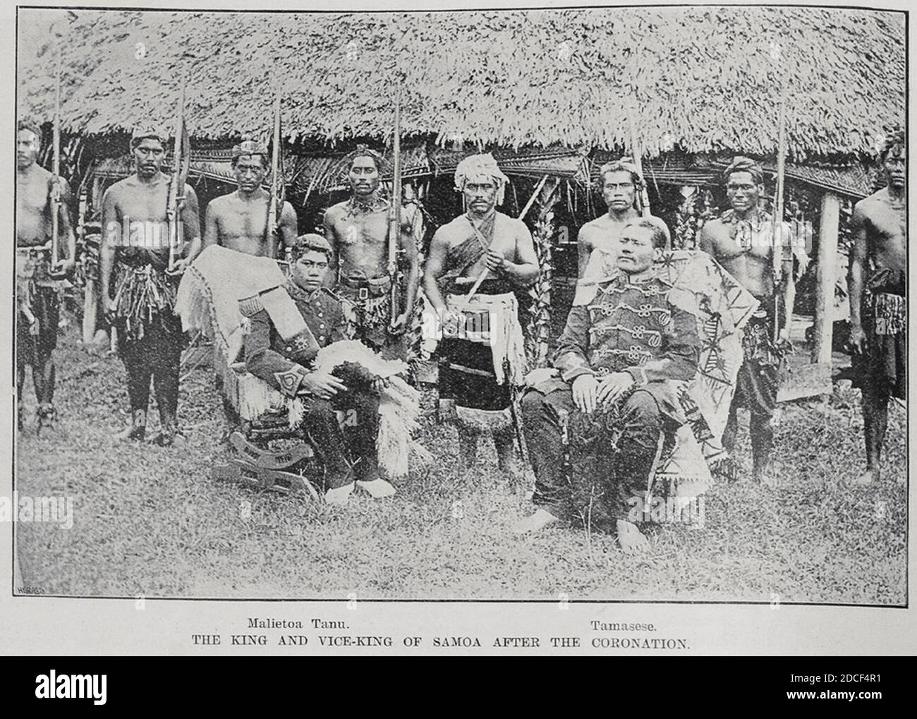 King and Vice-King of Samoa after the Coronation, Auckland Weekly News ...