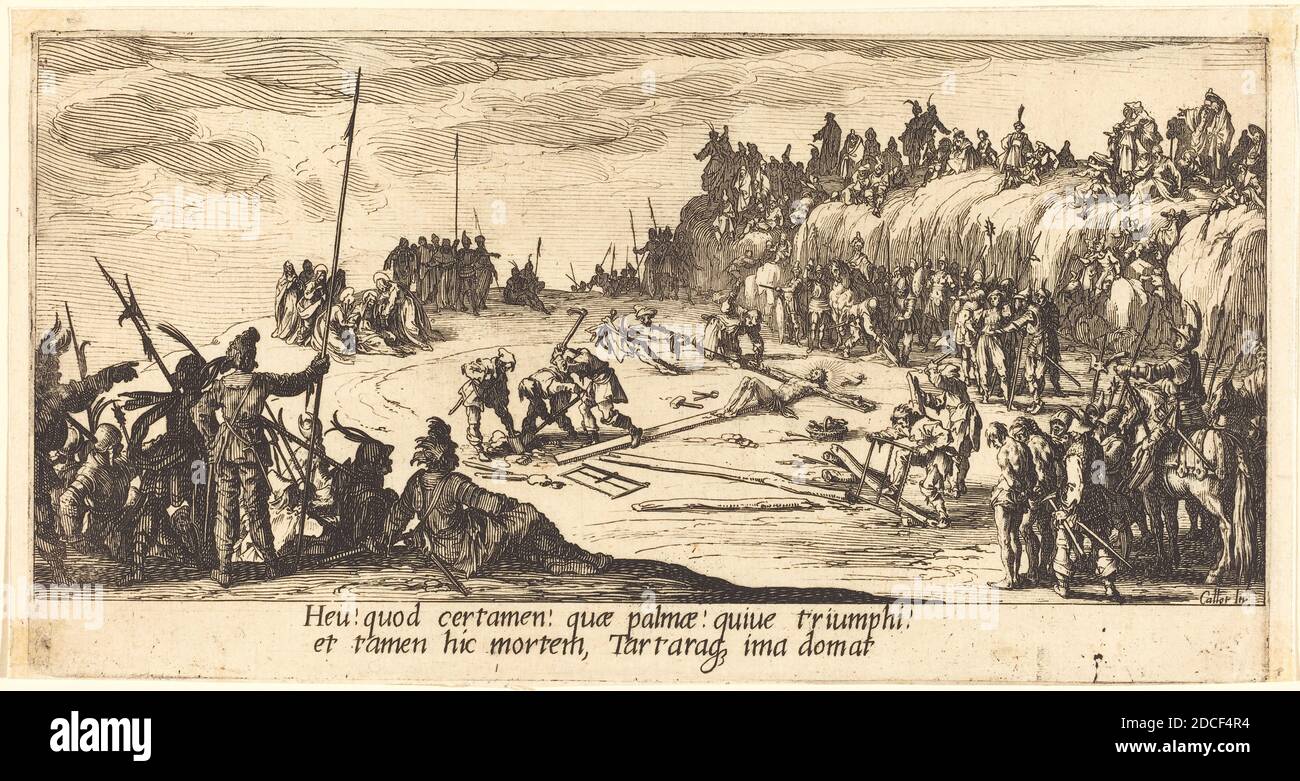 Jacques Callot, (artist), French, 1592 - 1635, The Nailing to the Cross ...