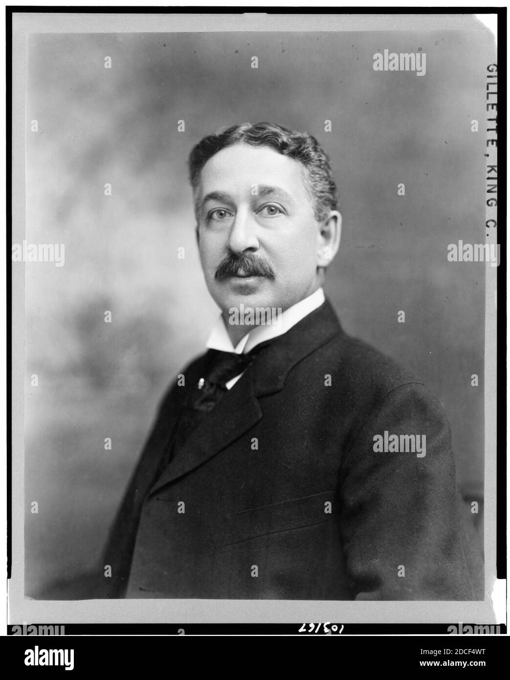 King Camp Gillette, half-length portrait, facing left Stock Photo - Alamy