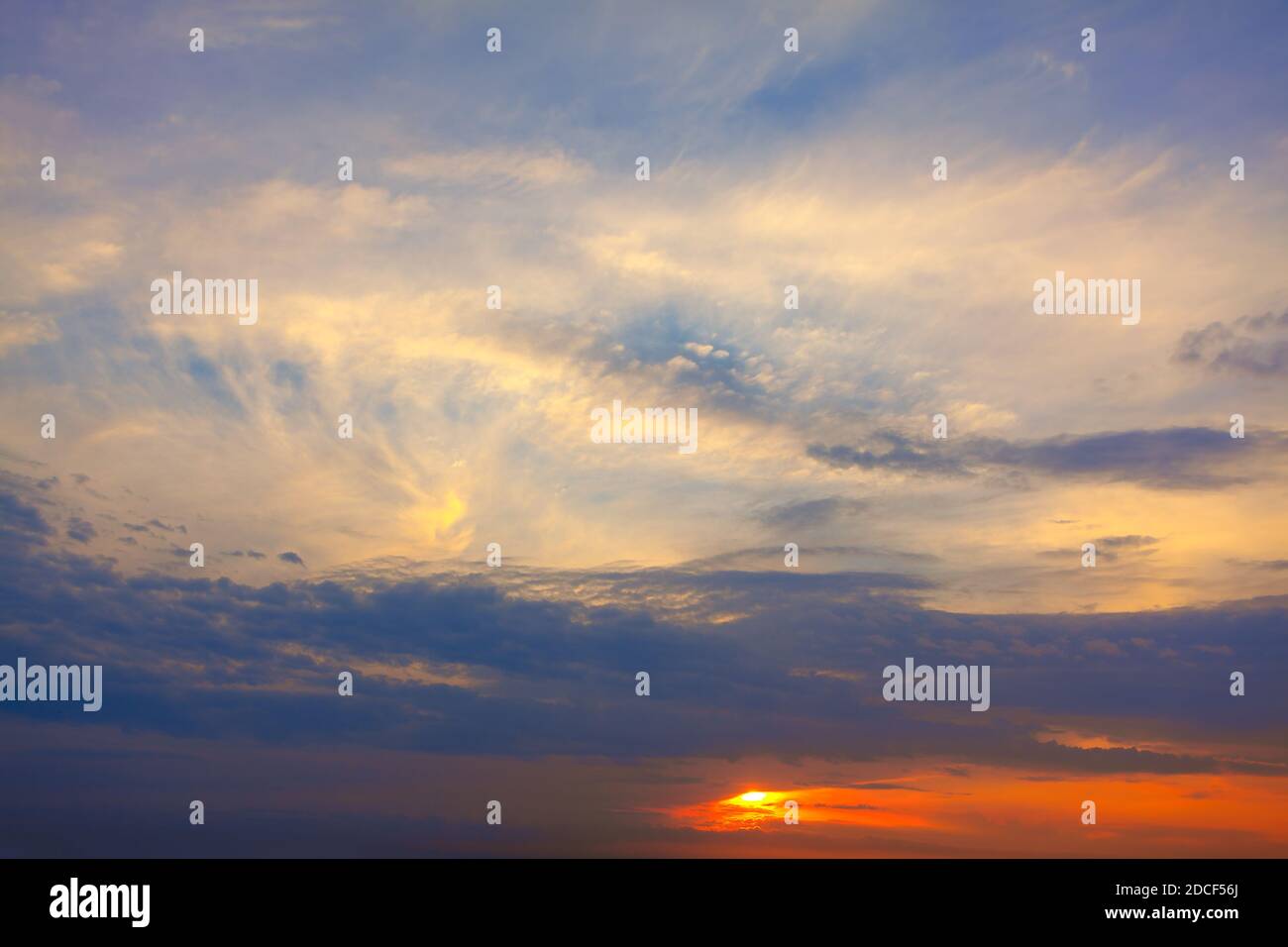 Early morning sky with spectacular dawn Stock Photo - Alamy