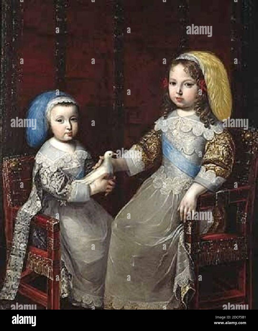 King Louis XIV and his brother Philippe of France, Duke of Anjou (Charles Beaubrun Stock Photo ...