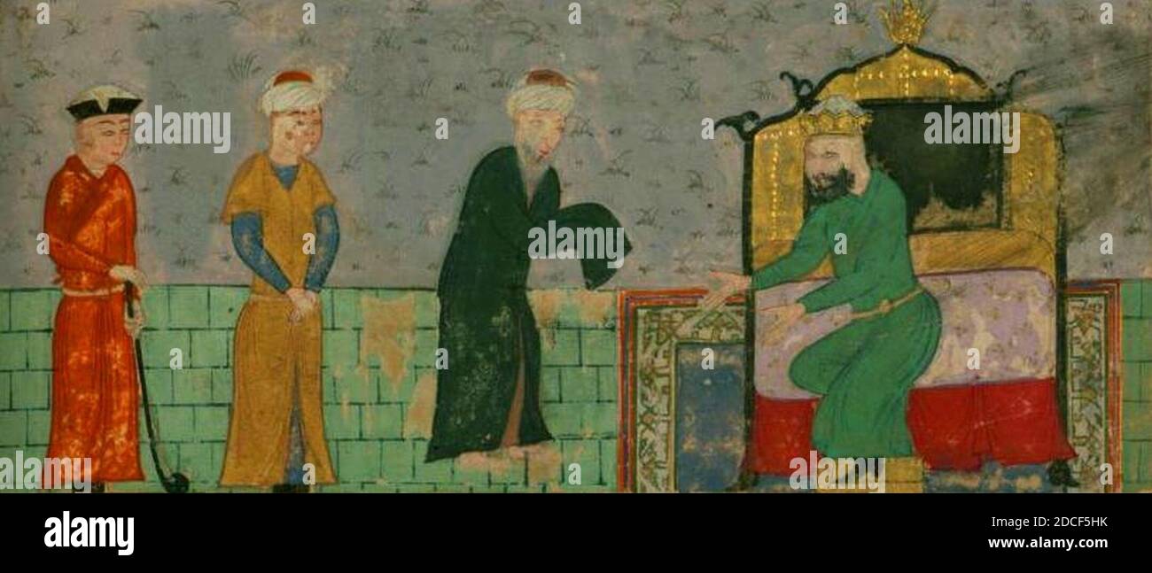King Qizil Arslan Welcomes the Poet Nizami Stock Photo - Alamy