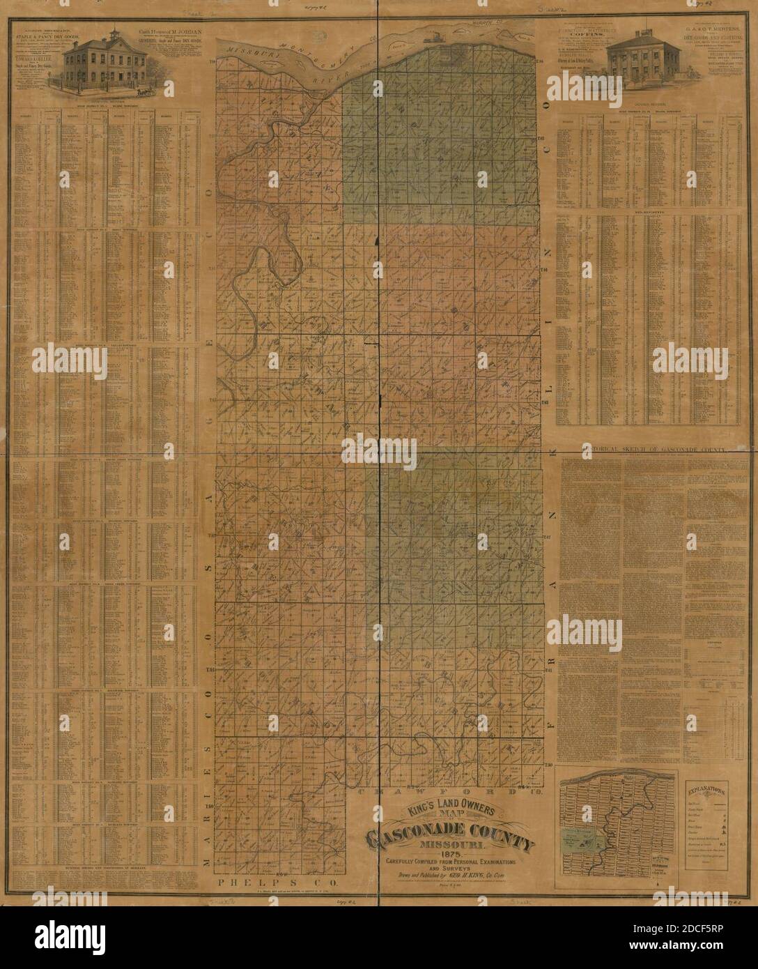 Gasconade county map hi-res stock photography and images - Alamy