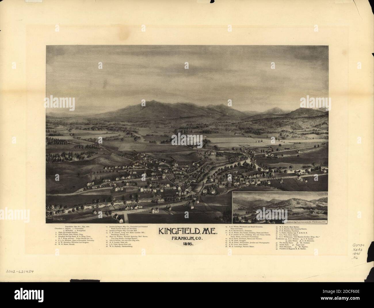Kingfield, Me., Franklin Co., 1895 Stock Photo - Alamy