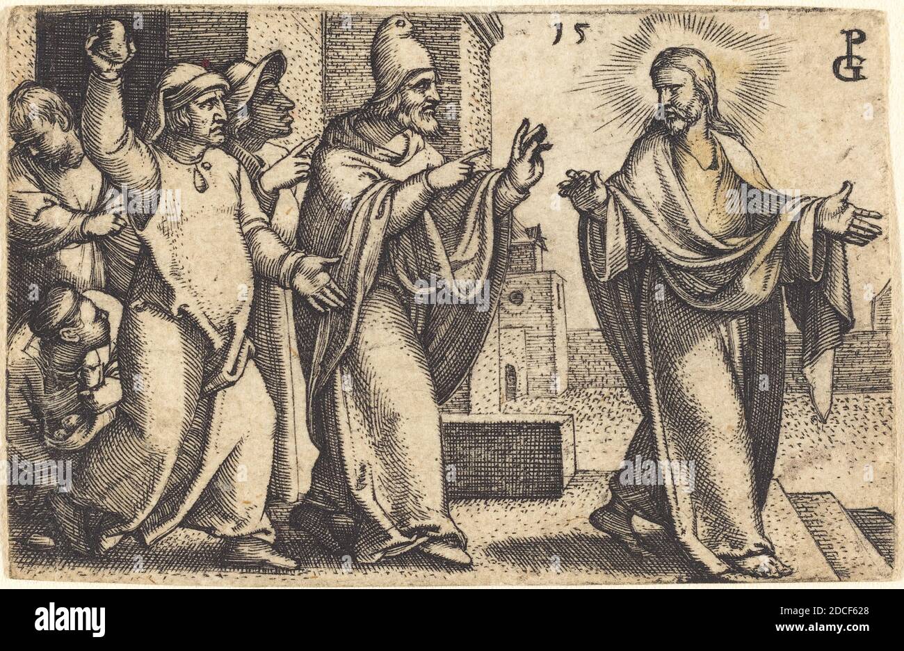 Georg Pencz, (artist), German, c. 1500 - 1550, The Pharisees Wish to ...