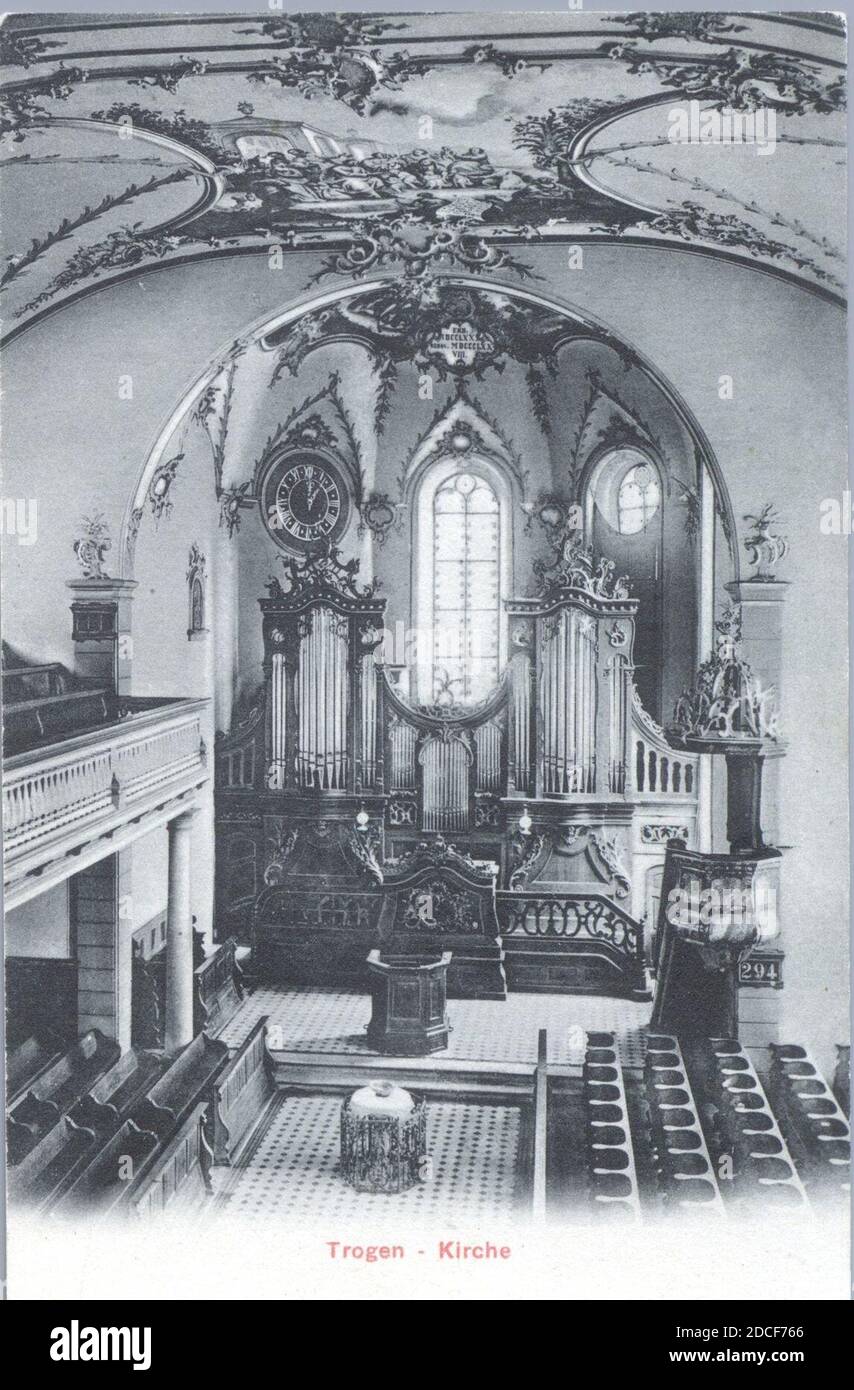 Kirche Trogen Innenansicht Stock Photo - Alamy