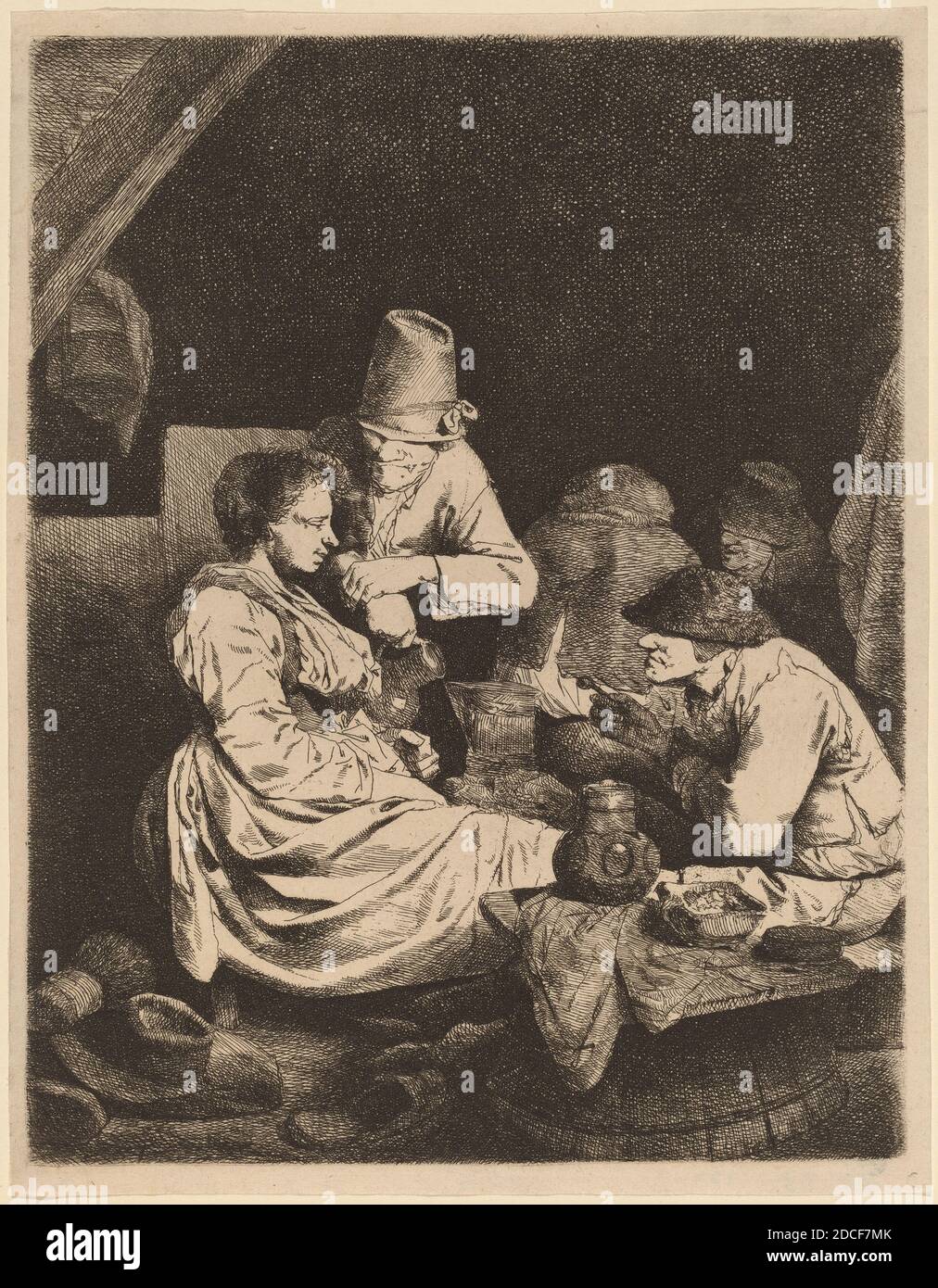 Cornelis Bega, (artist), Dutch, 1631/1632 - 1664, The Inn, etching ...