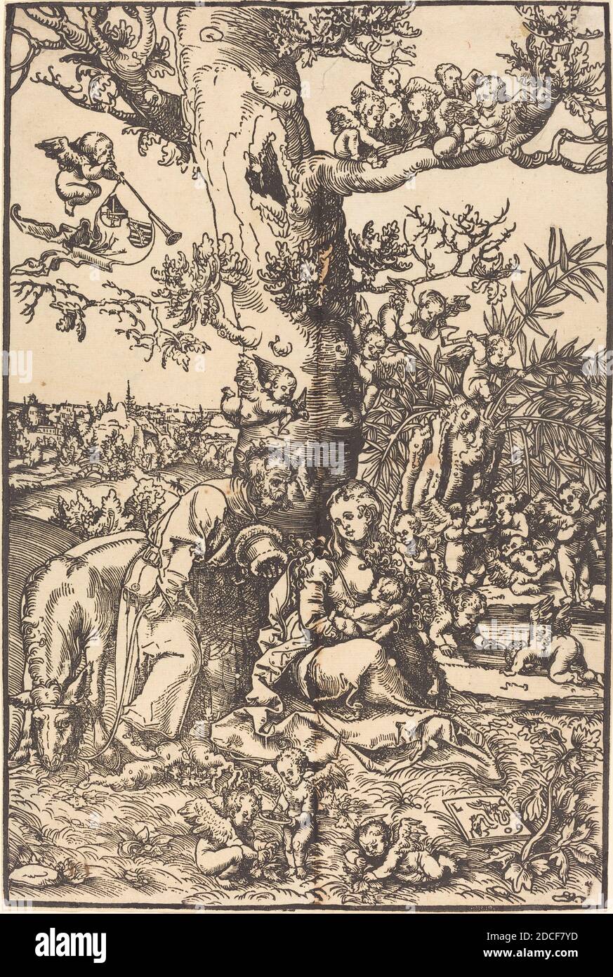 Lucas Cranach the Elder, (artist), German, 1472 - 1553, The Rest on the Flight into Egypt, 1509 ...