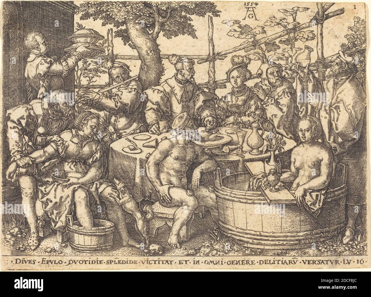 Heinrich Aldegrever, (artist), German, 1502 - 1555/1561, The Rich Man ...