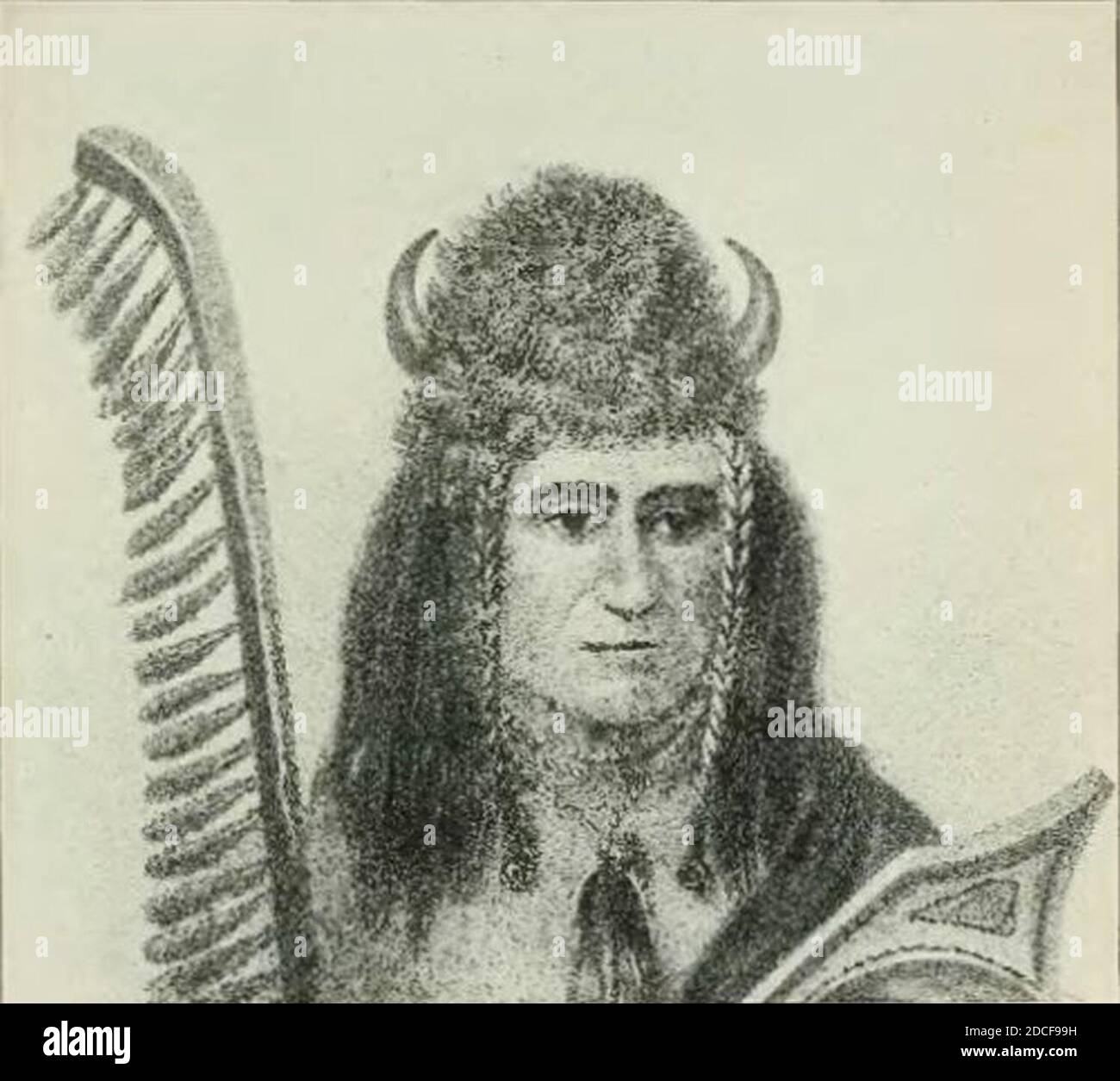 Kishkekosh A Chief of the Fox Indians - History of Iowa Stock Photo - Alamy