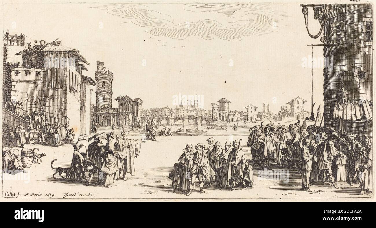 Jacques Callot, (artist), French, 1592 - 1635, The Slave Market, 1629 ...