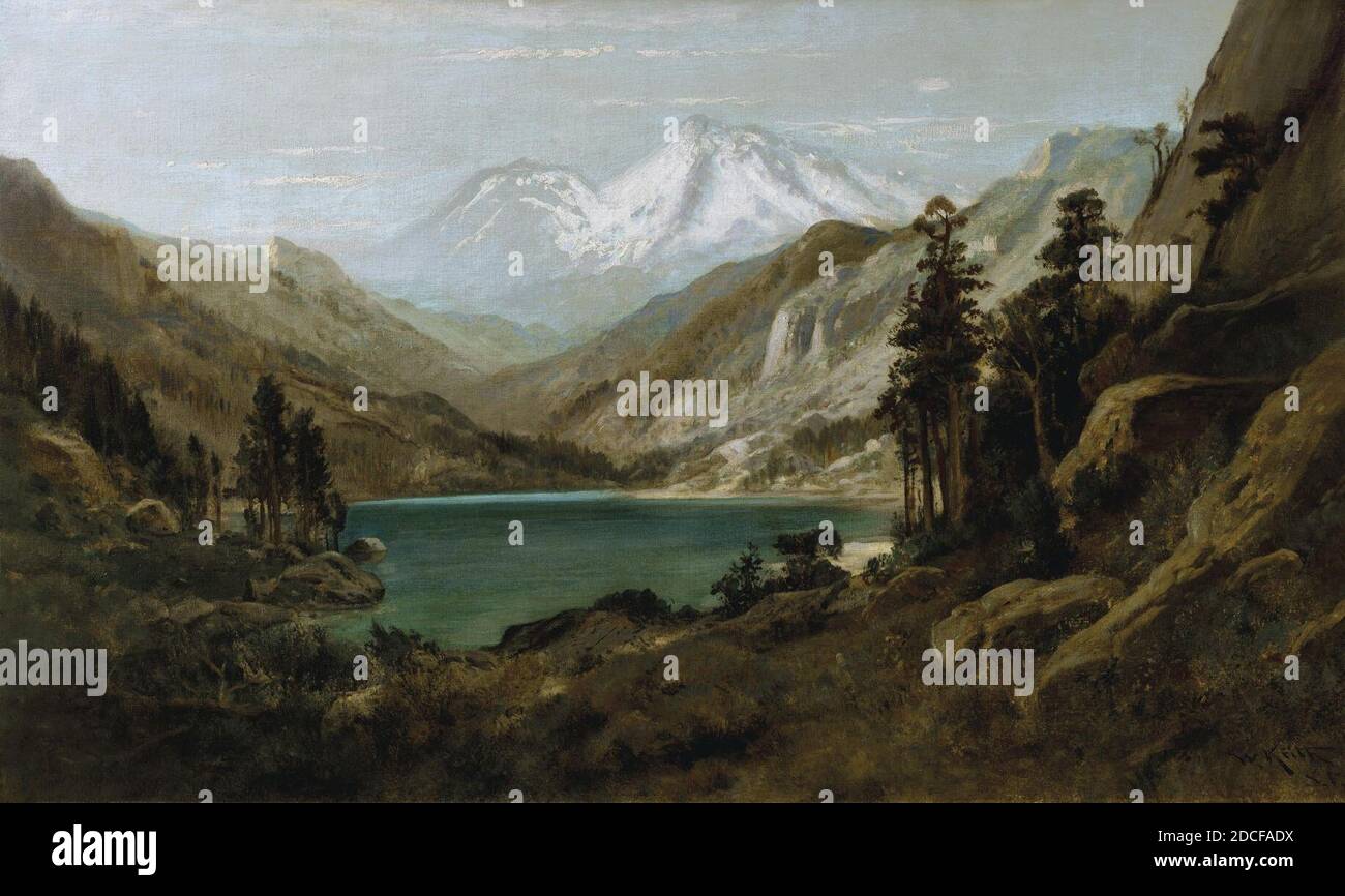Mount Shasta from Castle Lake by William Keith Stock Photo - Alamy