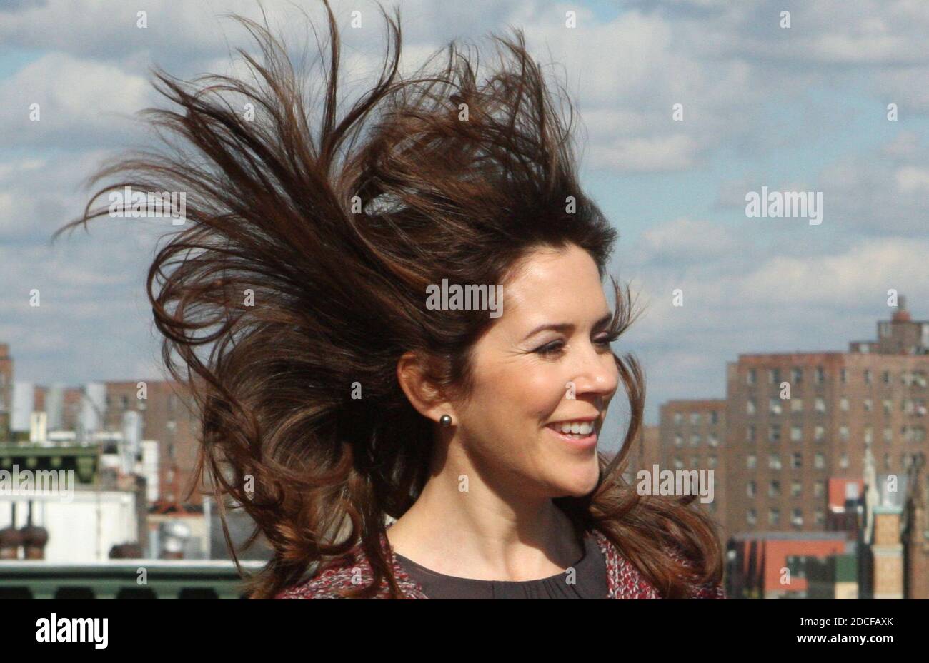 HRH Crown Princess Mary of Denmark touring the rooftop garden during ...
