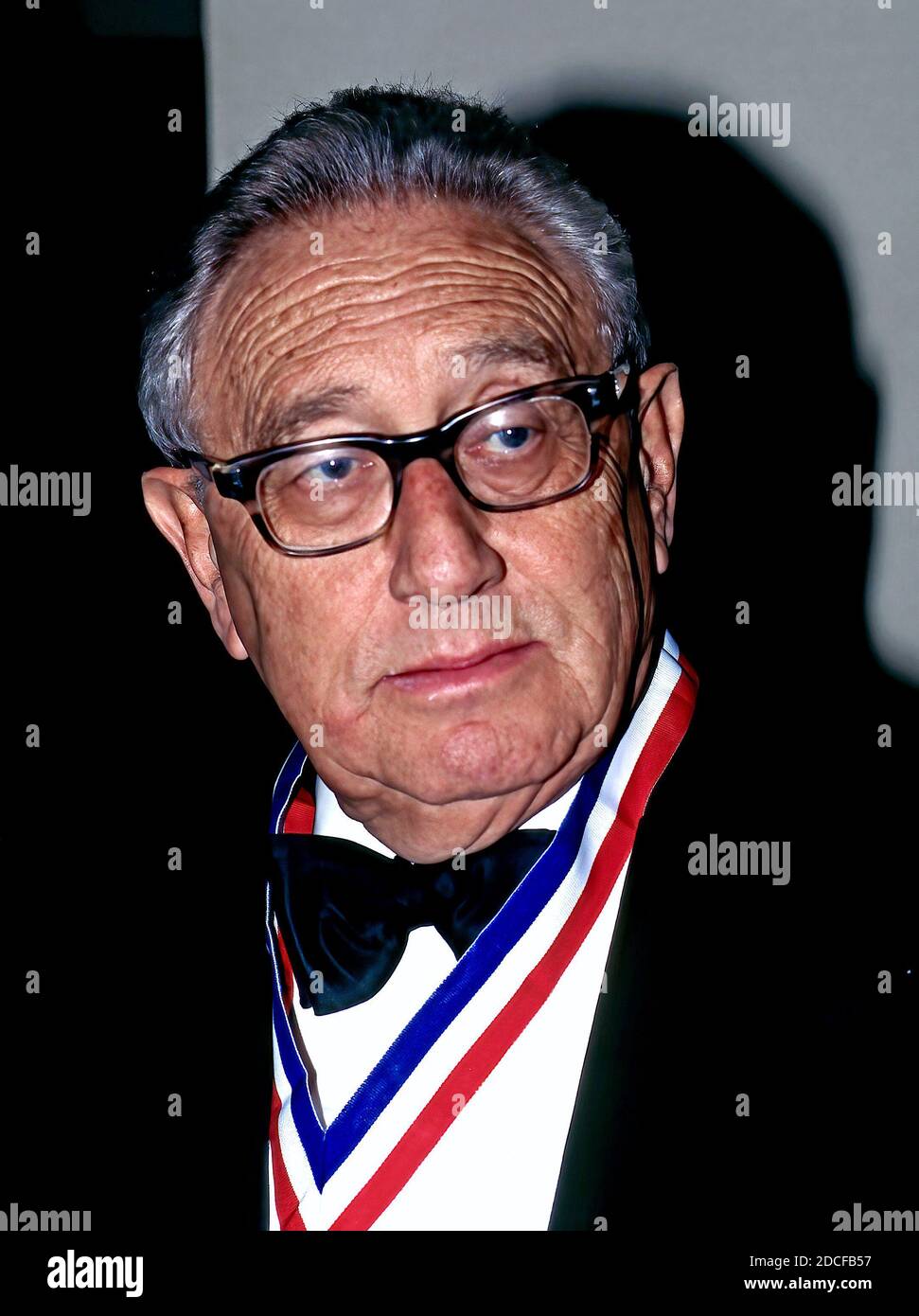 Washington DC. USA. January 27, 1996 Former Secretary of State Henry Kissinger arrives at the ...