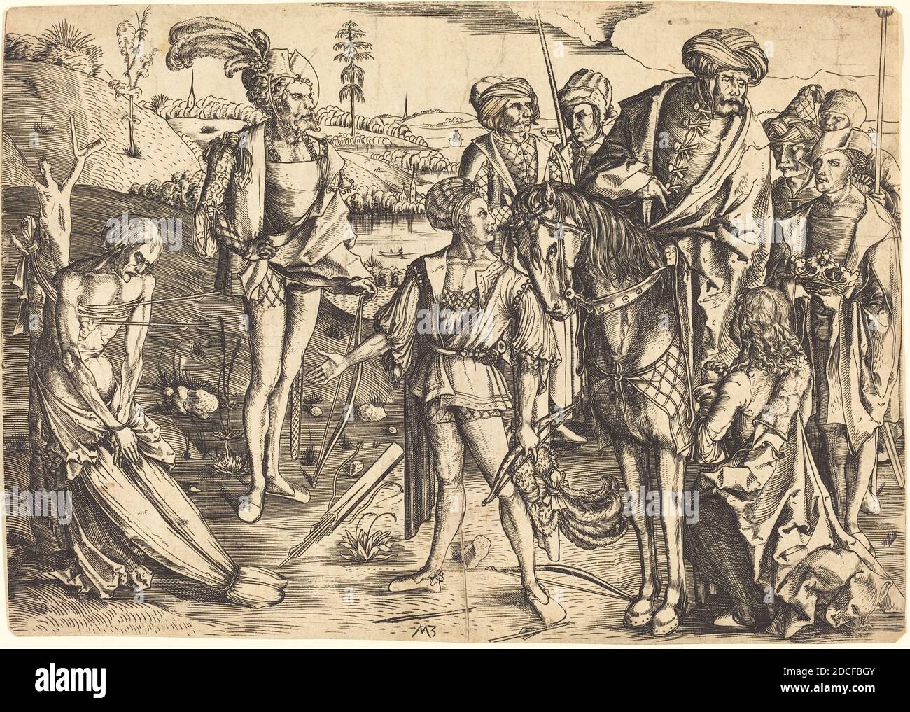 Master MZ, (artist), German, active c. 1500, The Testing of the King's ...