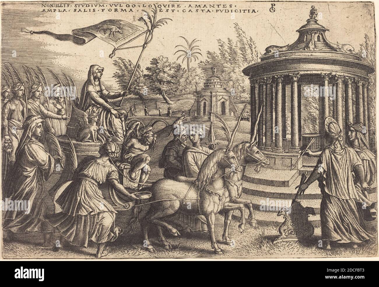 Georg Pencz, (artist), German, c. 1500 - 1550, The Triumph of Chastity ...