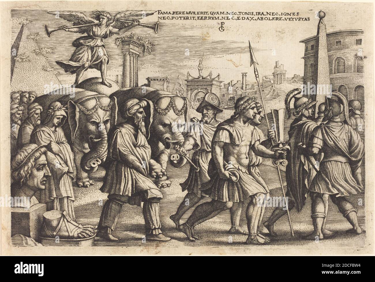 Georg Pencz, (artist), German, c. 1500 - 1550, The Triumph of Fame, The ...