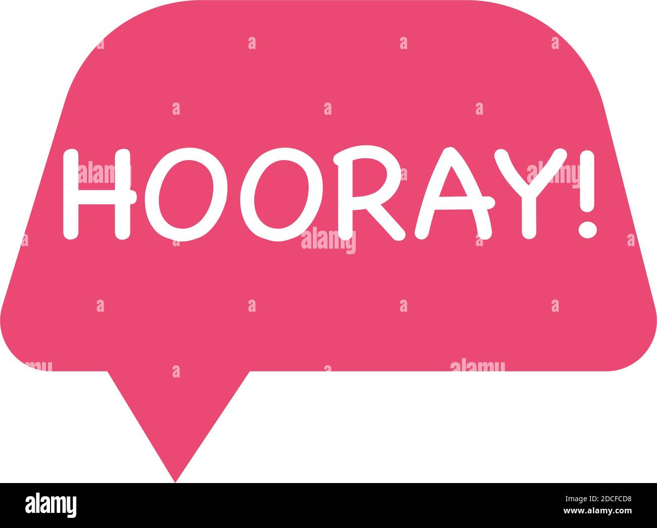 speech bubble with hooray word vector illustration design Stock Vector ...
