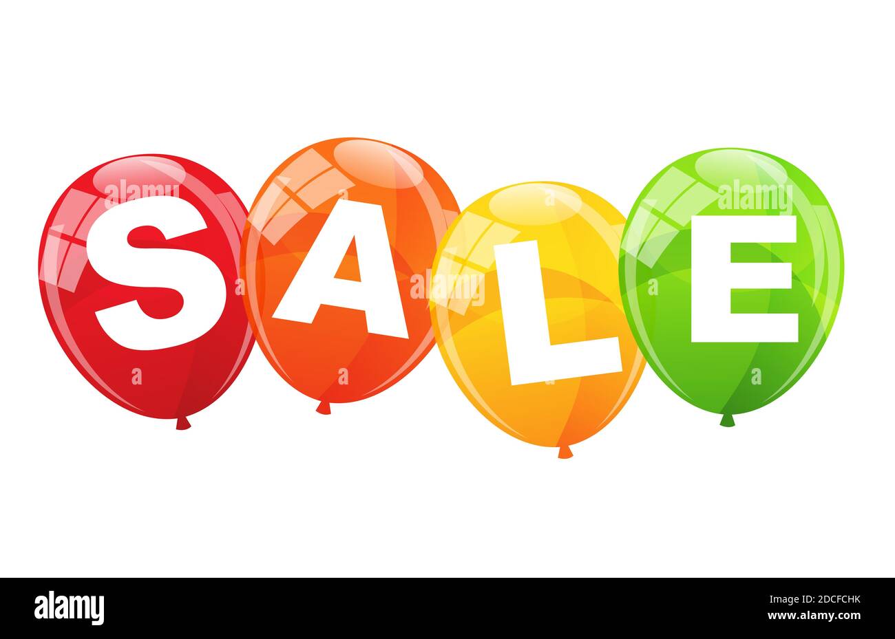 Sale Balloon Concept of Discount. Illustration Stock Photo - Alamy