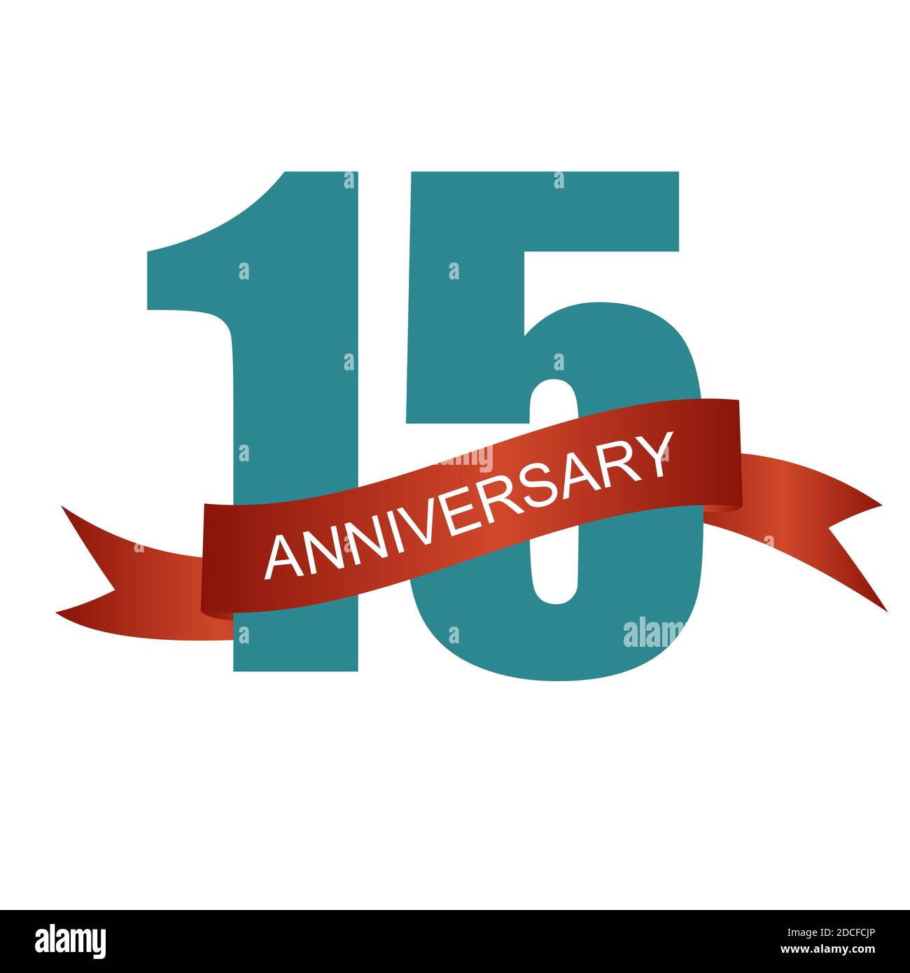 Fifteen 15 Years Anniversary Label Sign for your Date. Illustration ...