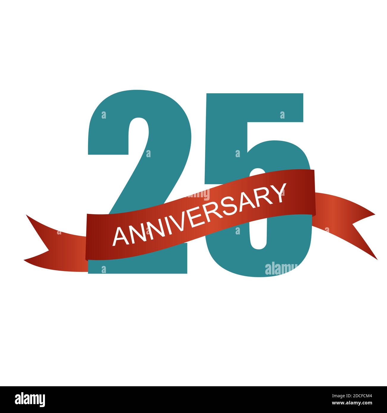 Twenty Five 25 Years Anniversary Label Sign for your Date. Illustration ...