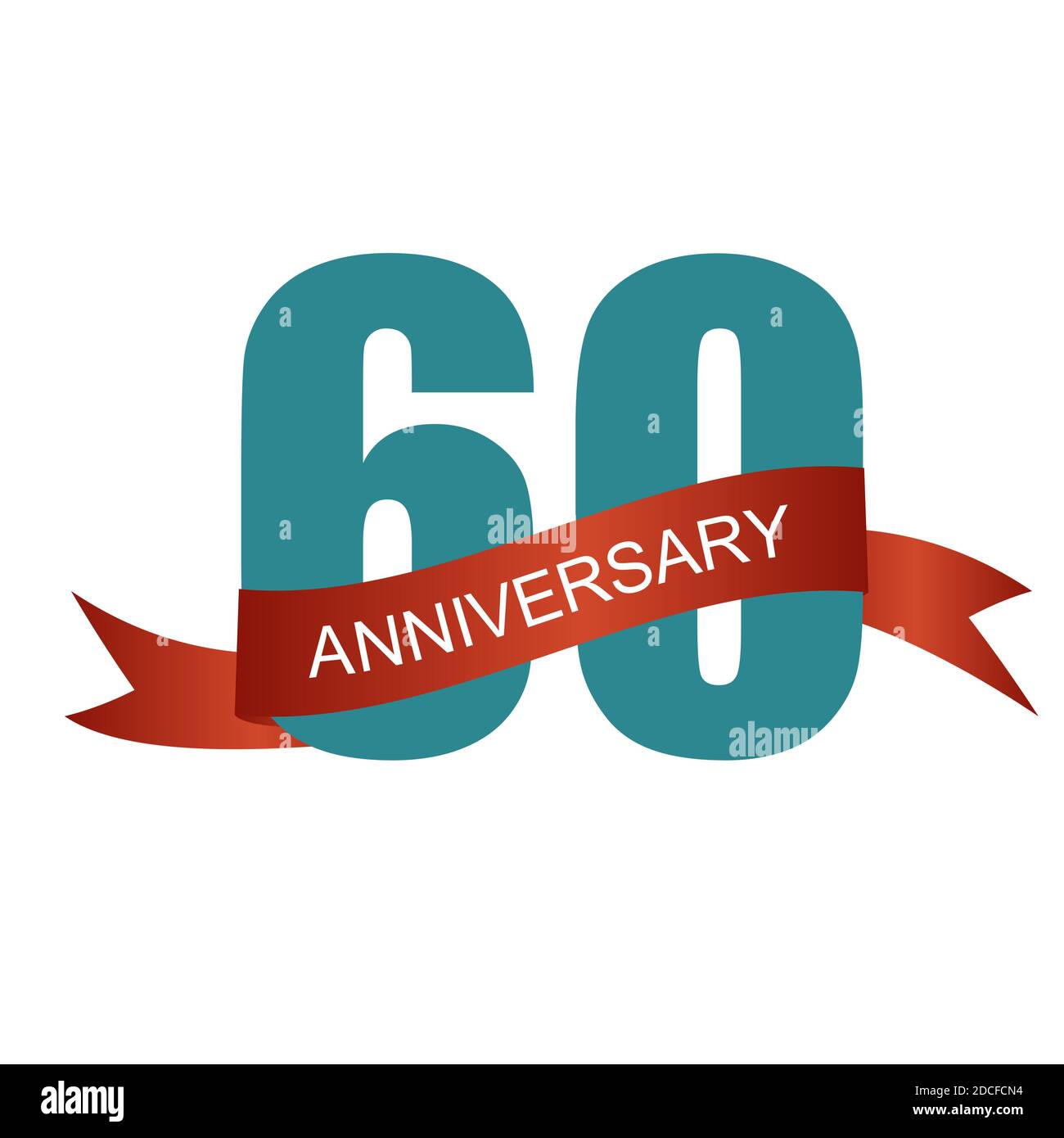 Sixty 60 Years Anniversary Label Sign for your Date. Illustration Stock ...