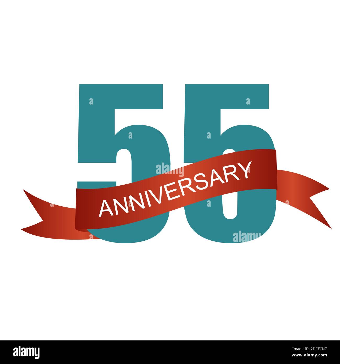 Fifty Five 55 Years Anniversary Label Sign for your Date. Illustration ...