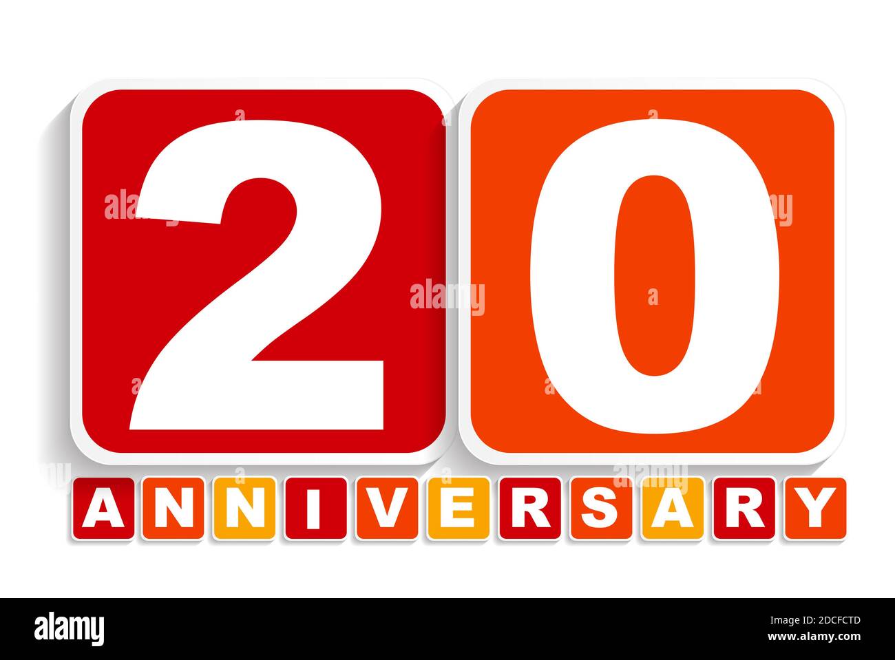 Twenty 20 Years Anniversary Label Sign for your Date. Illustration ...