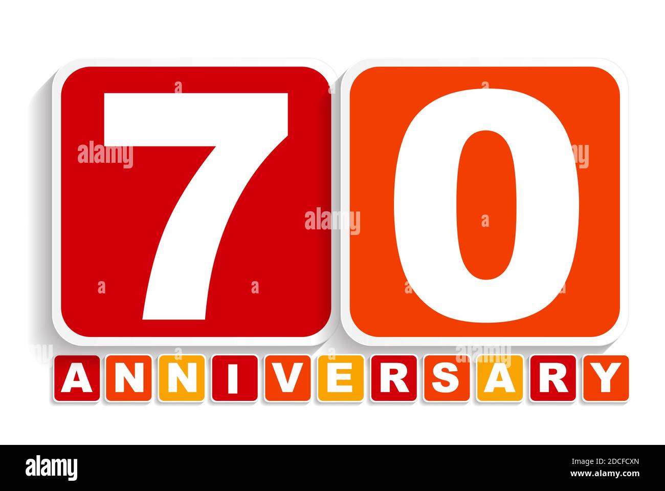 Seventy 70 Years Anniversary Label Sign for your Date. Illustration ...