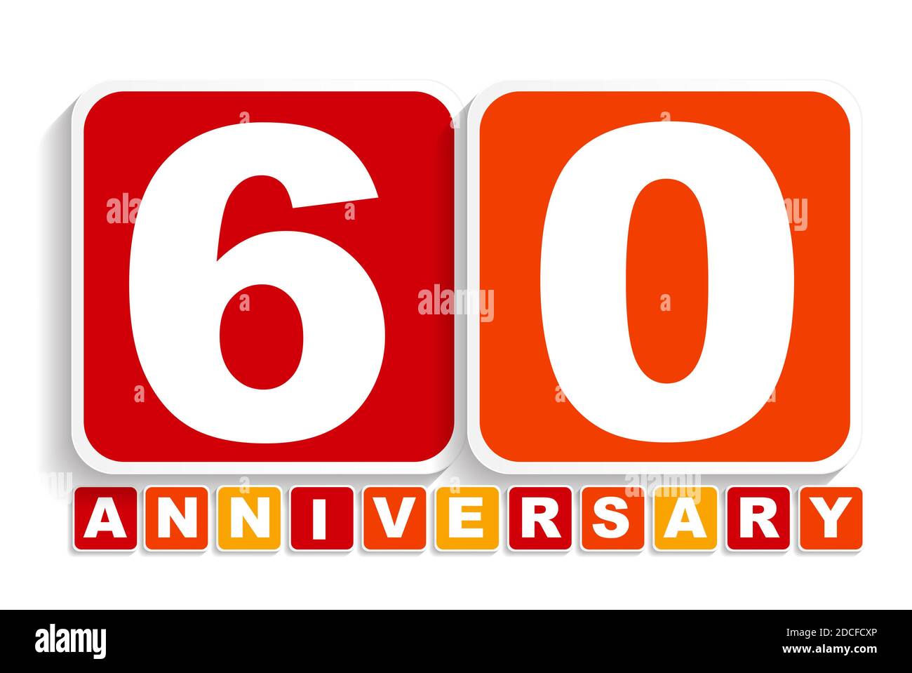 Sixty 60 Years Anniversary Label Sign for your Date. Illustration Stock ...