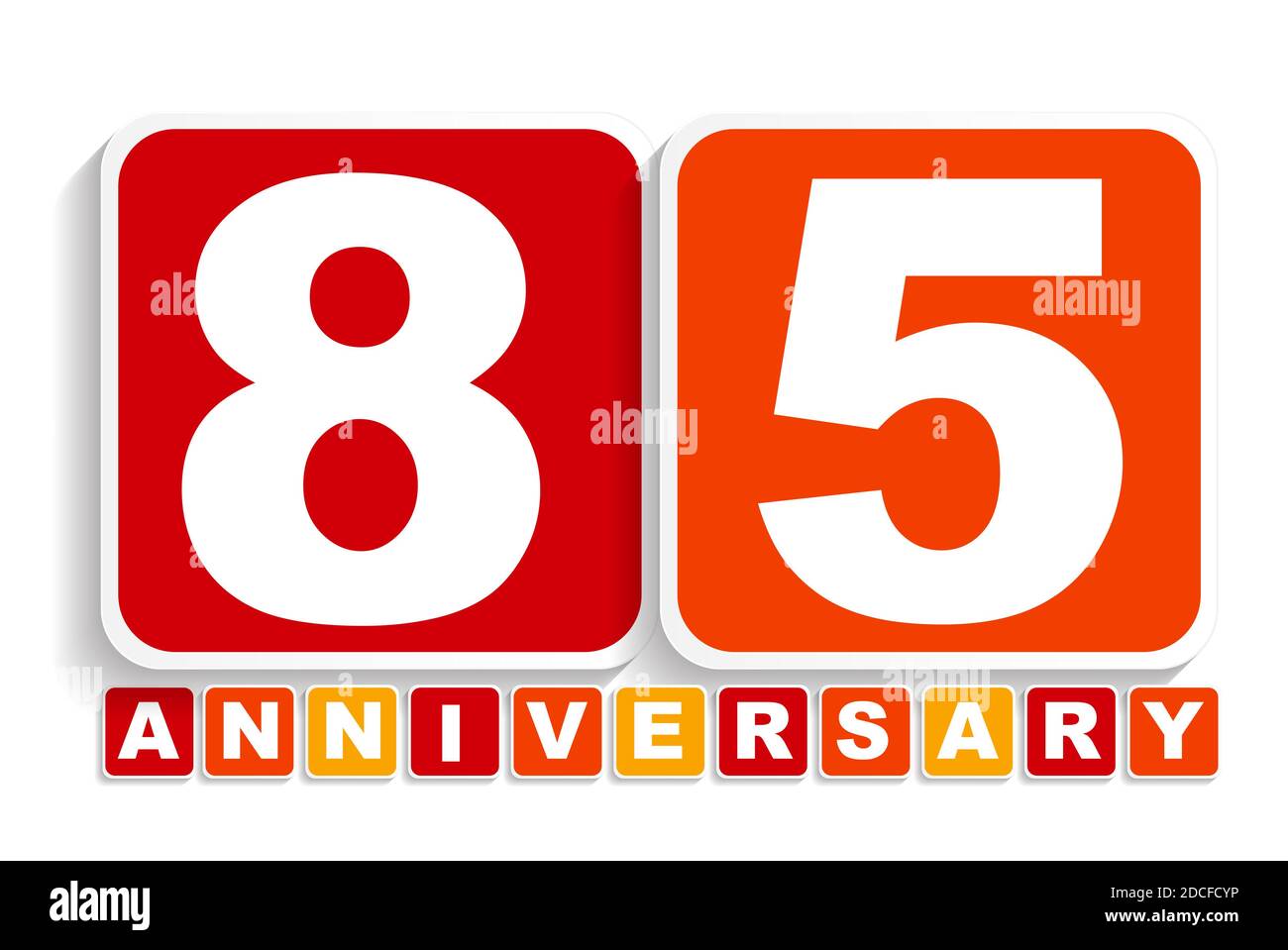 Eighty Five 85 Years Anniversary Label Sign for your Date. Illustration ...