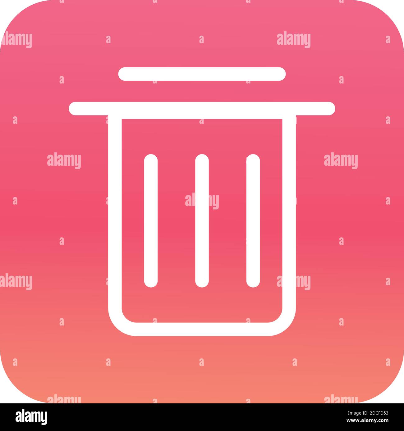 bin waste block gradient style icon vector illustration design Stock ...