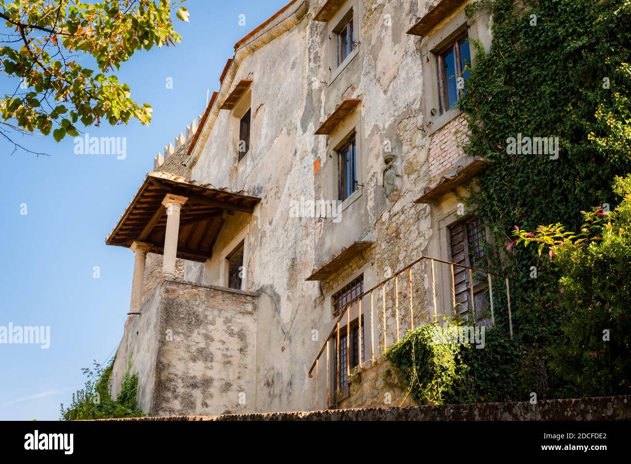 Old medieval Church of the Carmine and tower Torre Della Campanaria in ...