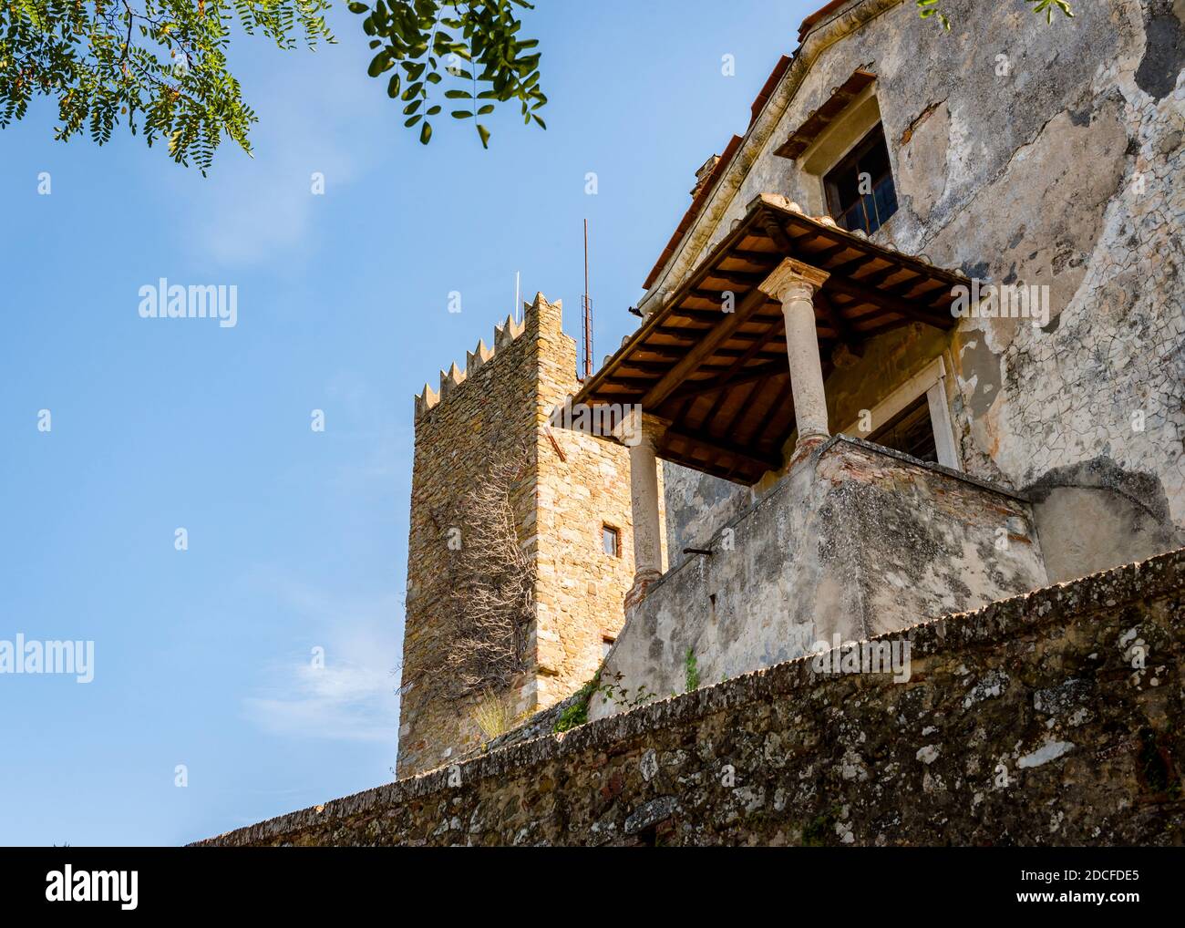 Old medieval Church of the Carmine and tower Torre Della Campanaria in ...