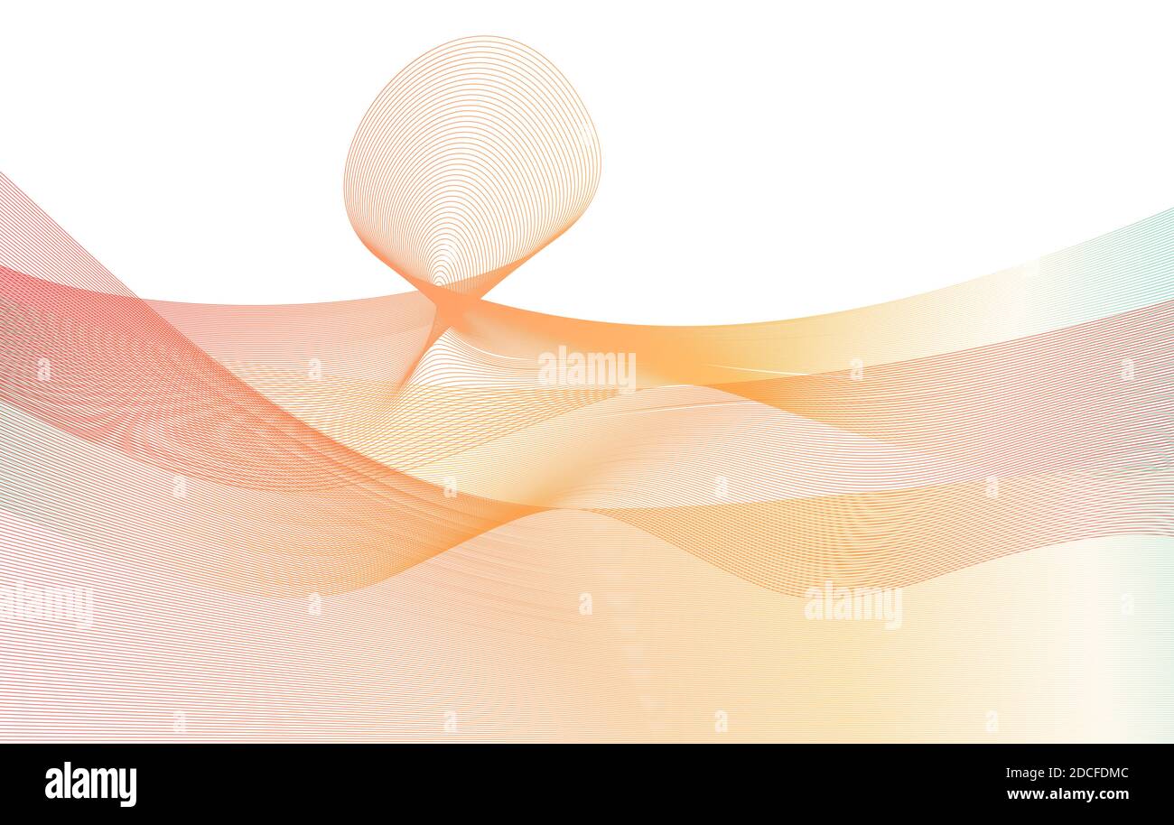 Abstract Wave Set on White Background. Illustration Stock Photo - Alamy