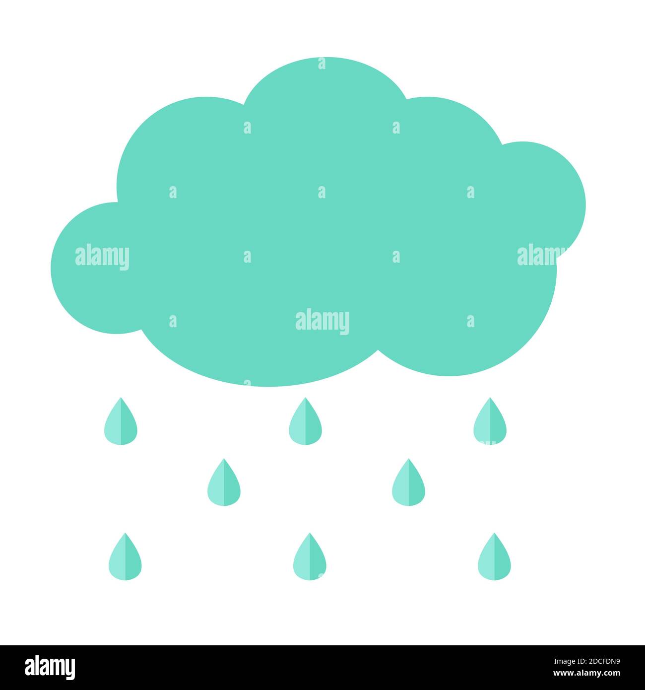 Rain cloud with drops Cut Out Stock Images & Pictures - Alamy