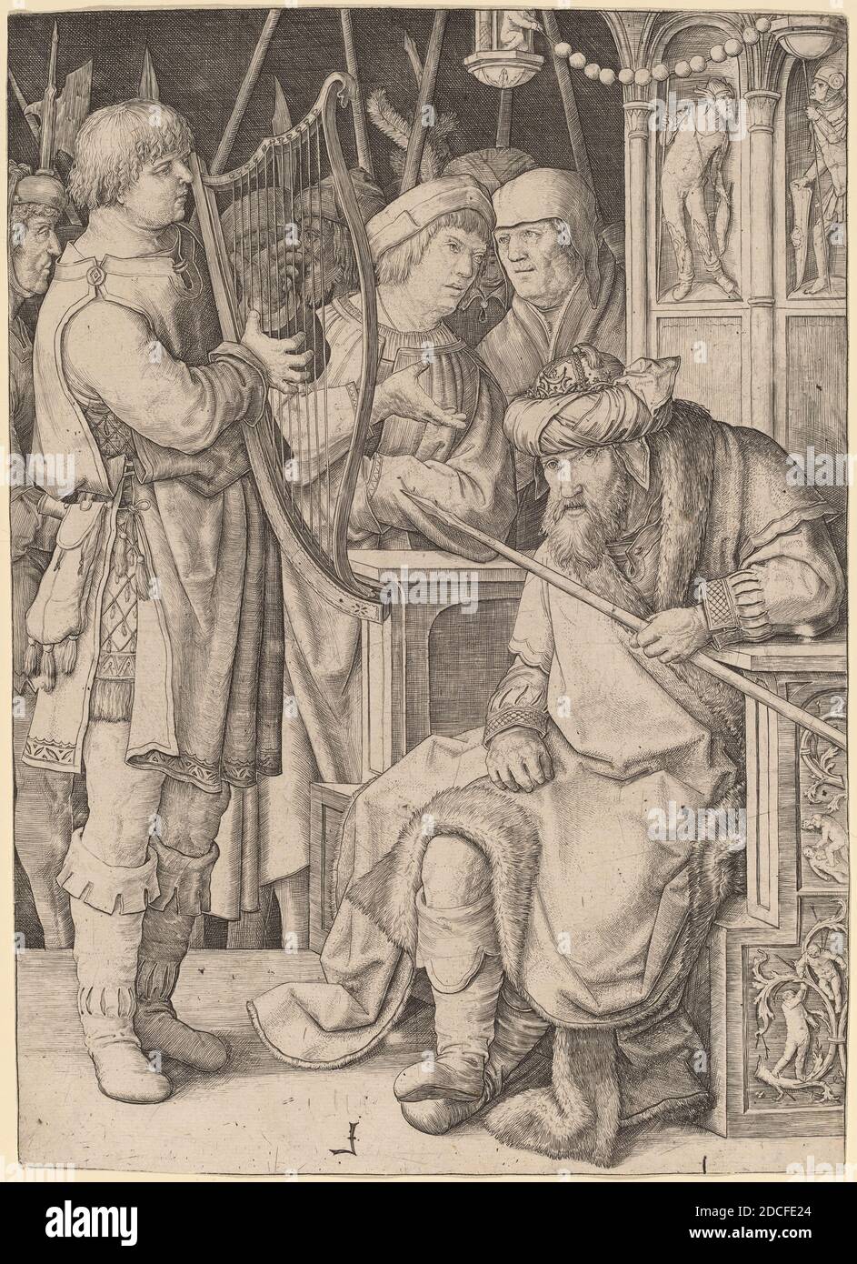 Lucas van Leyden, (artist), Netherlandish, 1489/1494 - 1533, David ...