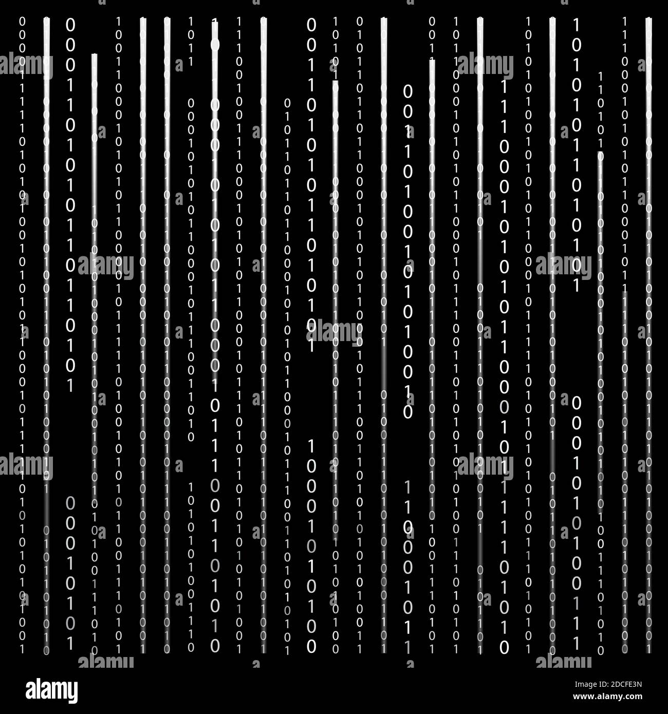Black And White Algorithm Binary Code With Digits On Background Encoding Decryptiondata Code