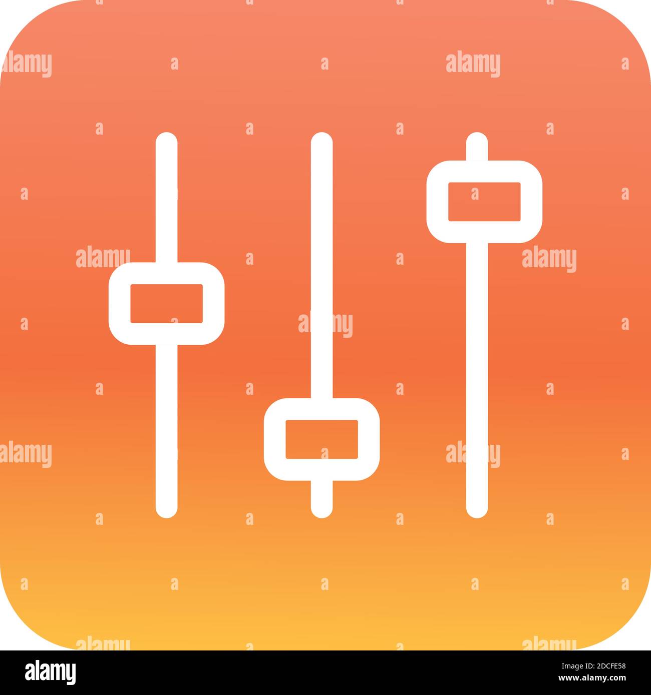 control panel interface block gradient style icon vector illustration ...