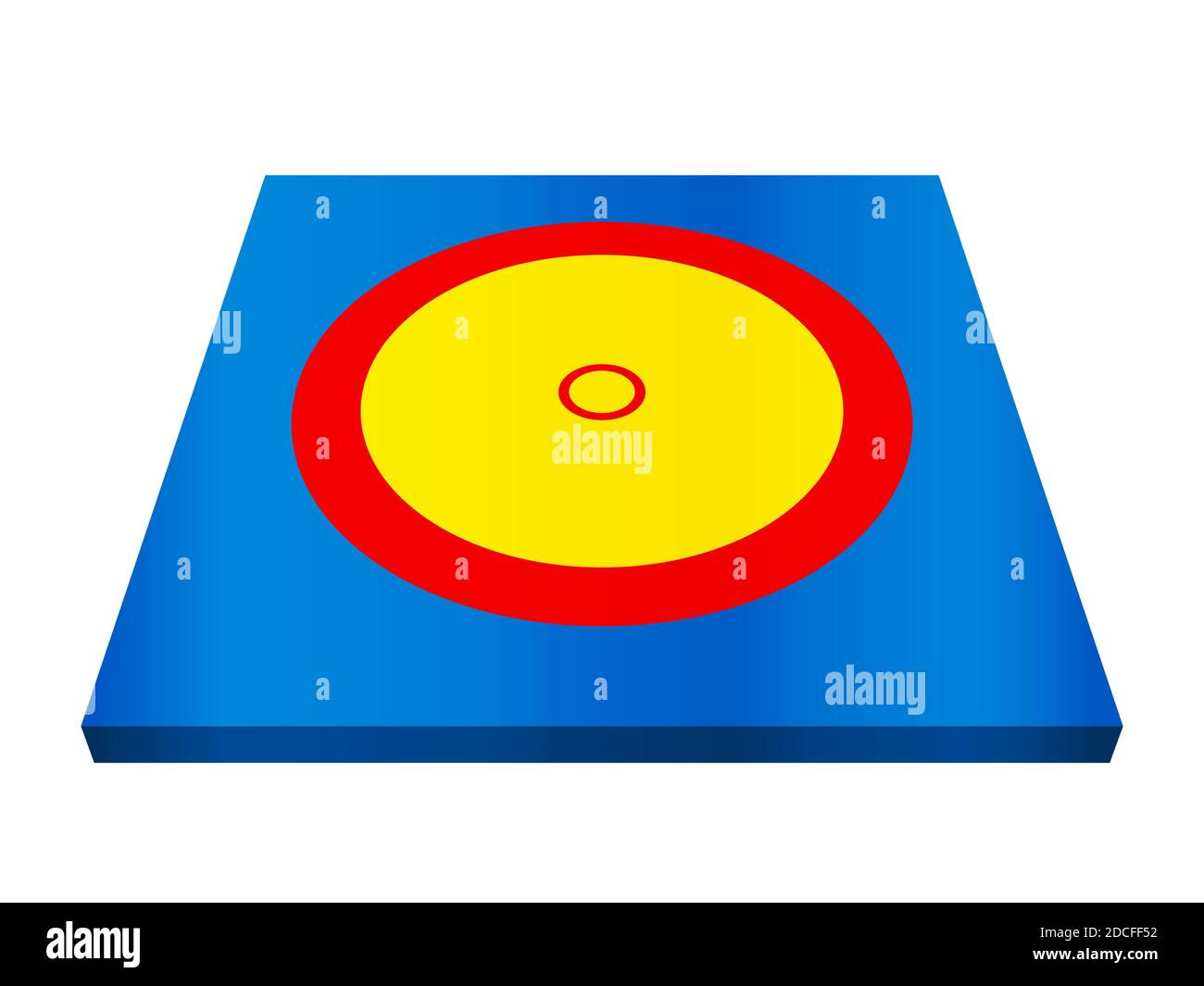 Wrestling mat on a white background. Vector illustration Stock Photo ...