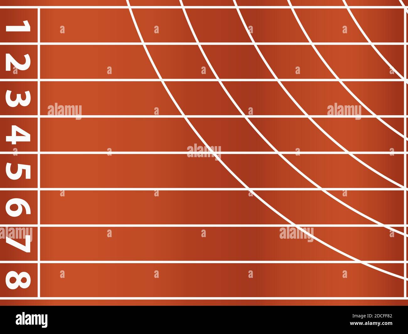 Number on the start of a running track. Vector illustration Stock Photo ...