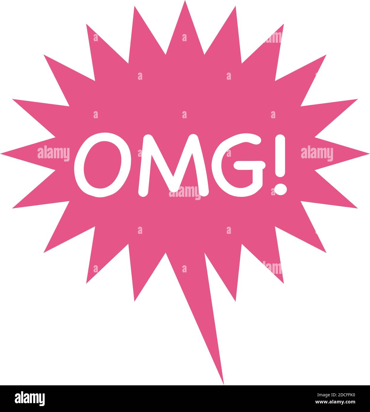 speech bubble with omg word vector illustration design Stock Vector ...