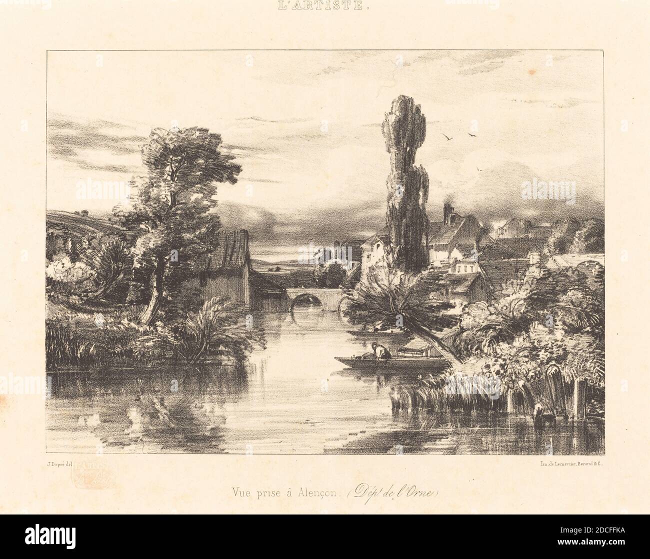 Jules Dupré, (artist), French, 1811 - 1889, View at Alençon (Vue prise ...