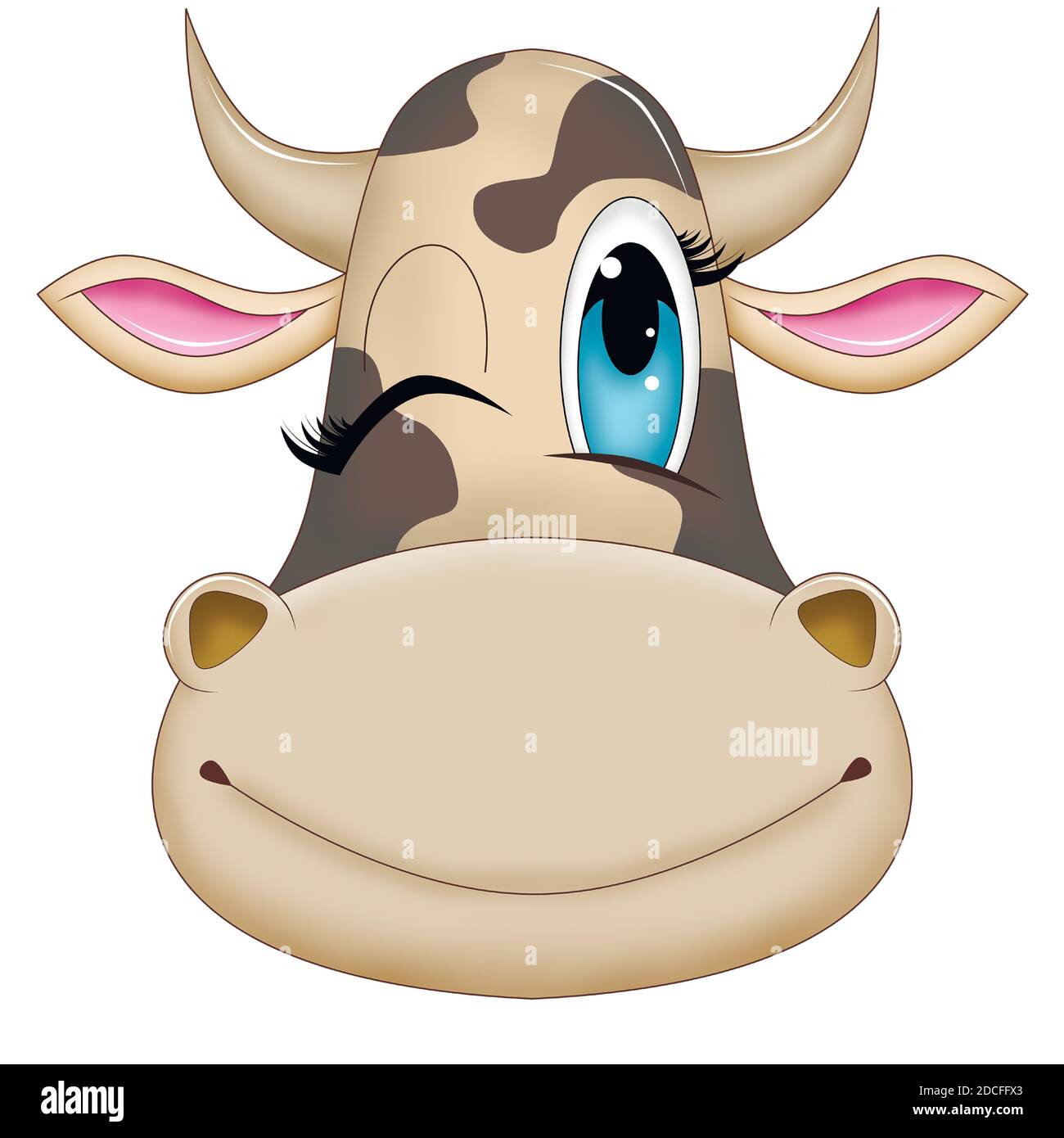 Bull white icon Cut Out Stock Images & Pictures - Alamy