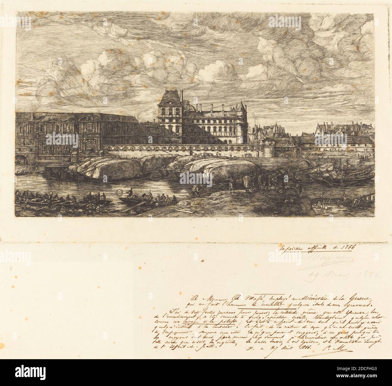 Charles Meryon, (artist), French, 1821 - 1868, L'ancien Louvre d'après ...