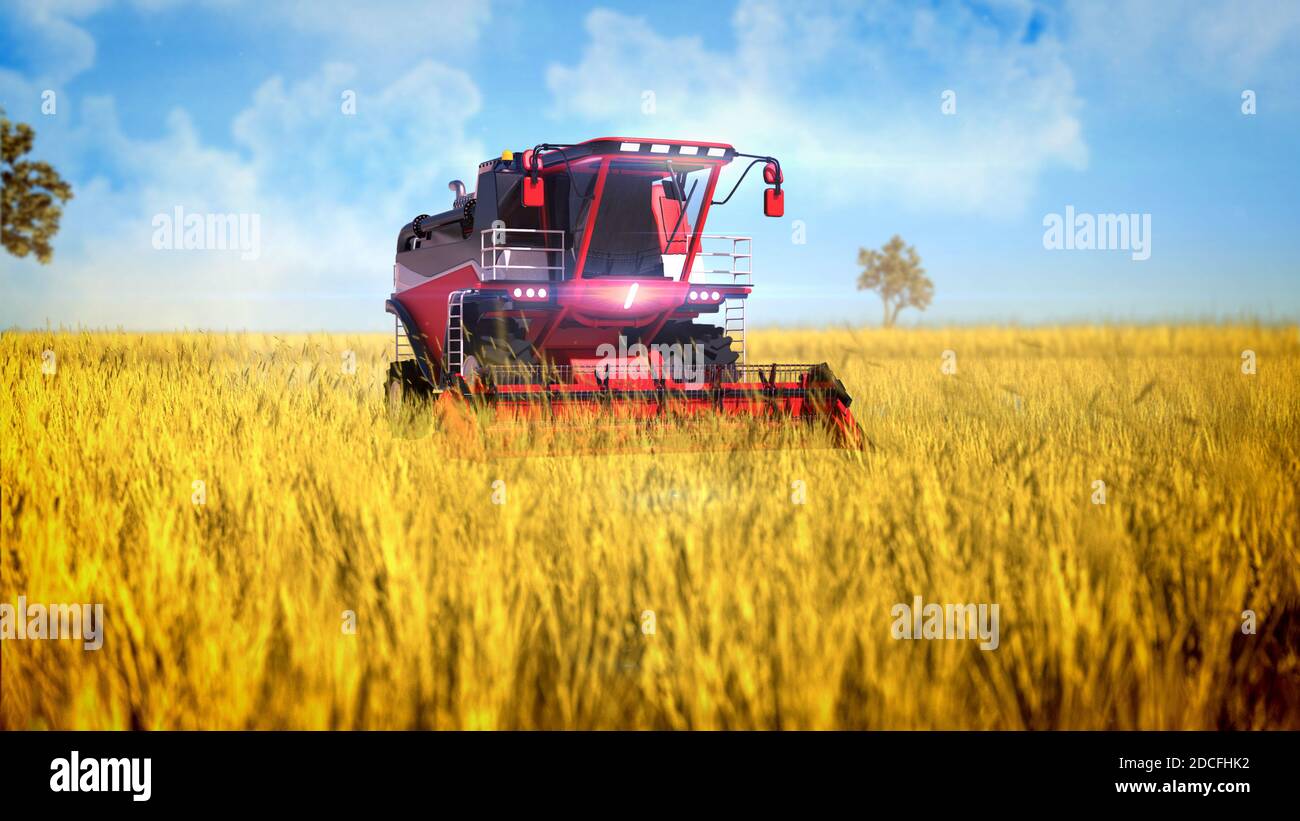 Automated combine hi-res stock photography and images - Alamy